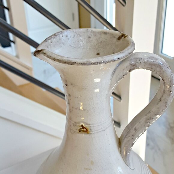 Unbranded | Accents | Boho Farmhouse Distressed Pottery Jug Vase Decor ...